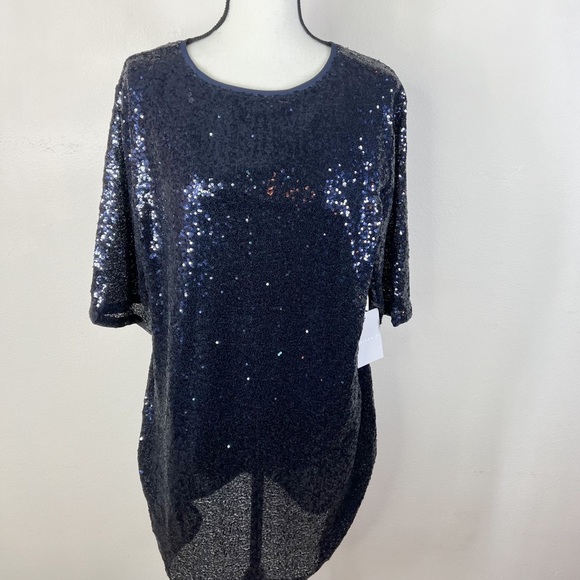 Chelsea28 | Dresses | Chelsea28 Blue Slate Sequins Dress | Poshmark